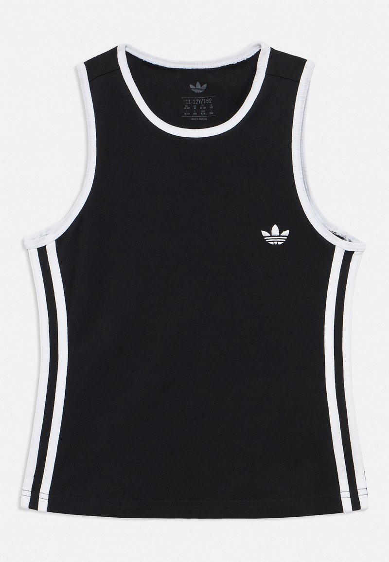 adidas Originals SLIM TANK JUNIOR UNISEX - Top - black/white/negro ...