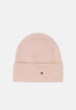 Tommy Hilfiger ESSENTIAL FLAG FUZZY BEANIE - Muts - pink bloom/roze - Zalando.nl