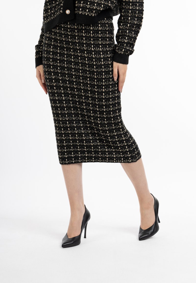Faina Koosh Pencil Skirt Schwarzblack Zalandoie