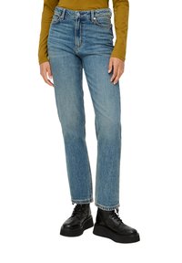 QS MEGAN ANKLE- REGULAR FIT HIGH RISE - Straight leg jeans - blau ...