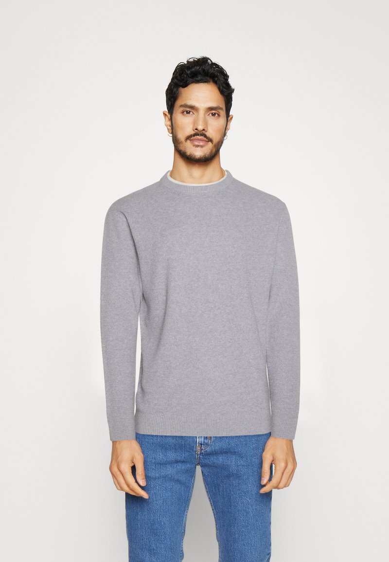 TOM TAILOR DENIM Strickpullover - light stone grey melange/hellgrau - Zalando.de