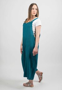 Dalle Piane Cashmere OVERALLS - Latzhose - petrolio/dunkelgrün-meliert ...