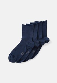 camano ONLINE WOMEN FINE ROLLED CUFF SOCKS 4 PACK - Strømper - blue ...