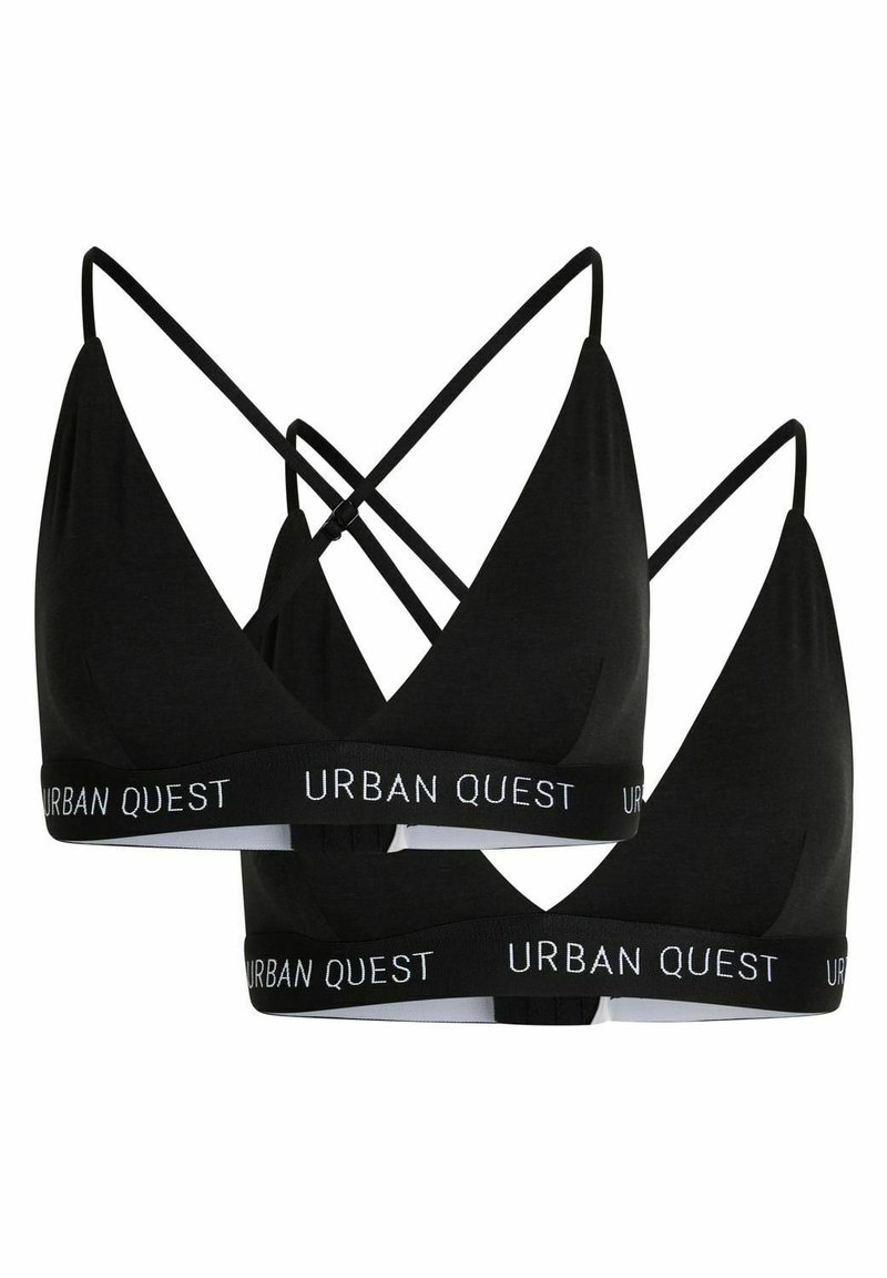 URBAN QUEST THE 2-PACK - Triangle bra - black - Zalando.ie