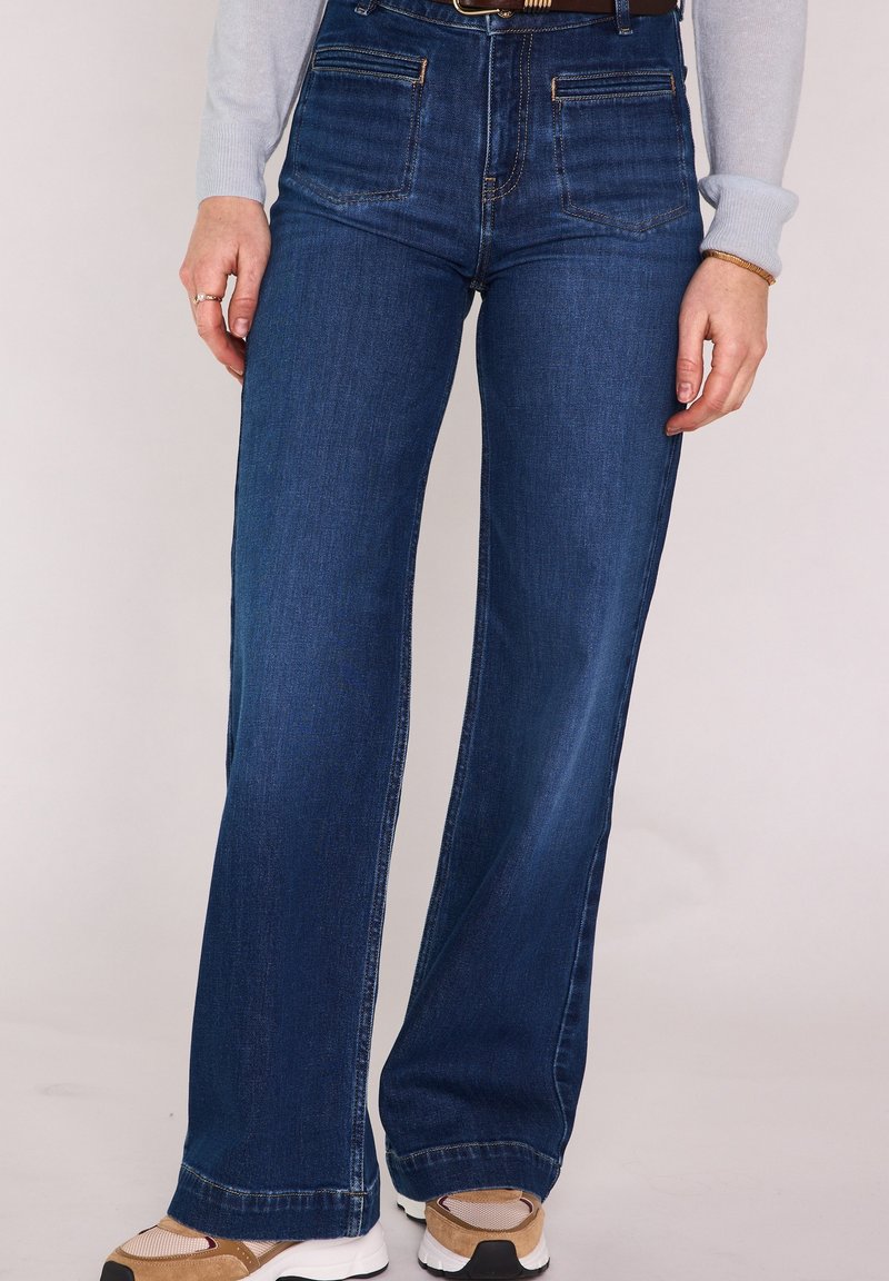 Maison 123 REBECCA LARGE - Wide Leg - denim brut/blue denim - Zalando