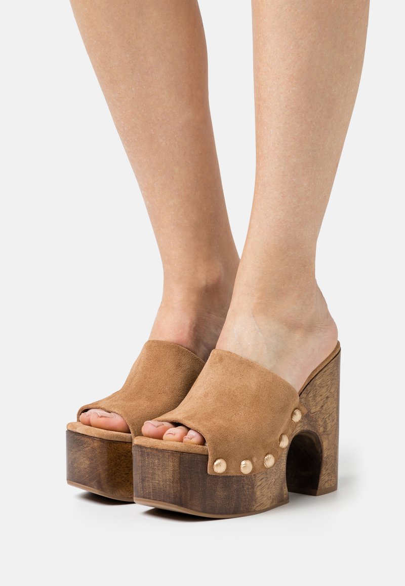 Cult Gaia JOPLIN PLATFORM - Clogs - camel/brown - Zalando.ie