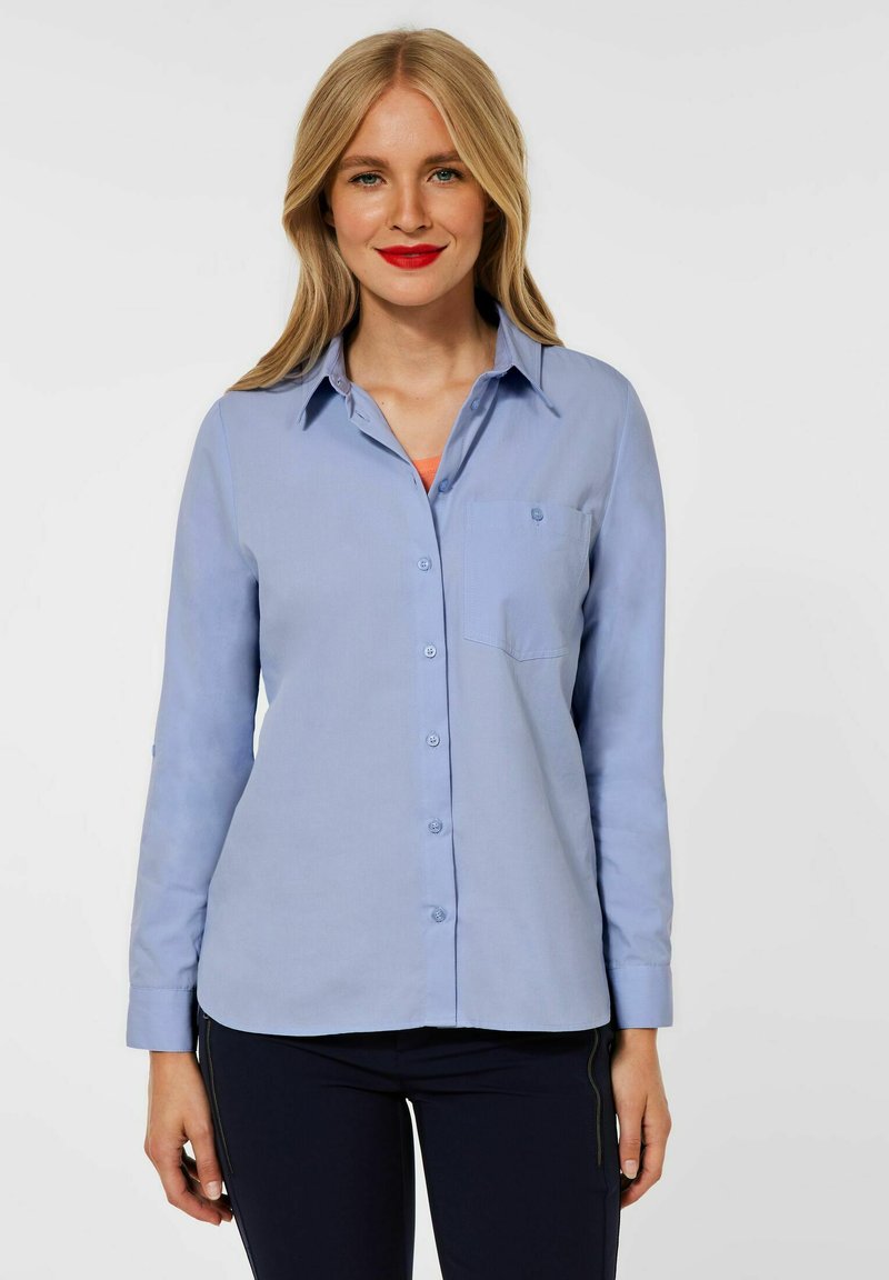 Street One MIT TASCHE - Skjorta - blau/stoneblue denim - Zalando.se