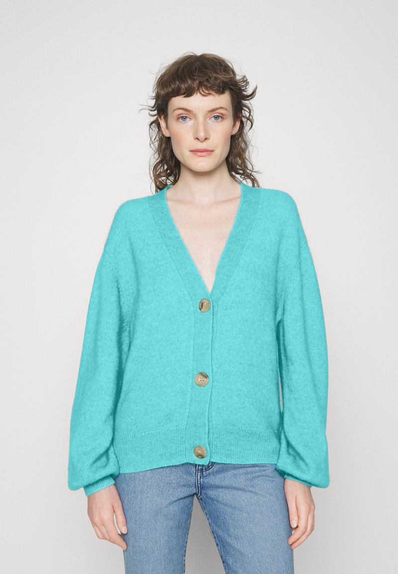 Second Female BROOK DROP SHOULDER CARDIGAN - Cardigan - aquarelle/blå ...