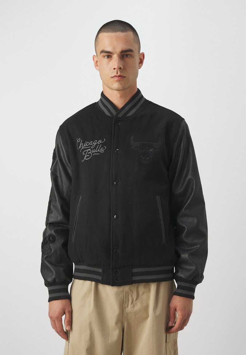 New Era NBA CHICAGO BULLS PATCH VARSITY JACKET - Club wear - black ...