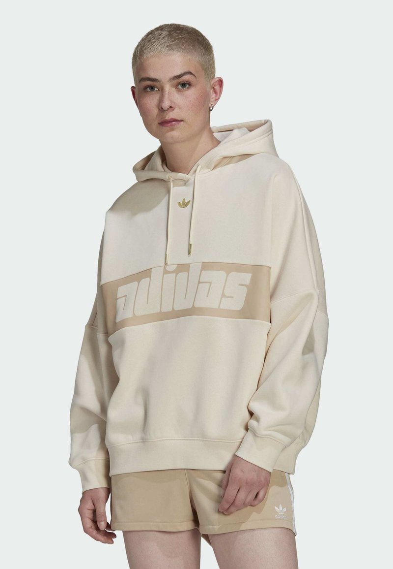 adidas Originals SKI CHIC - Sweat à capuche - beige/blanc - ZALANDO.FR