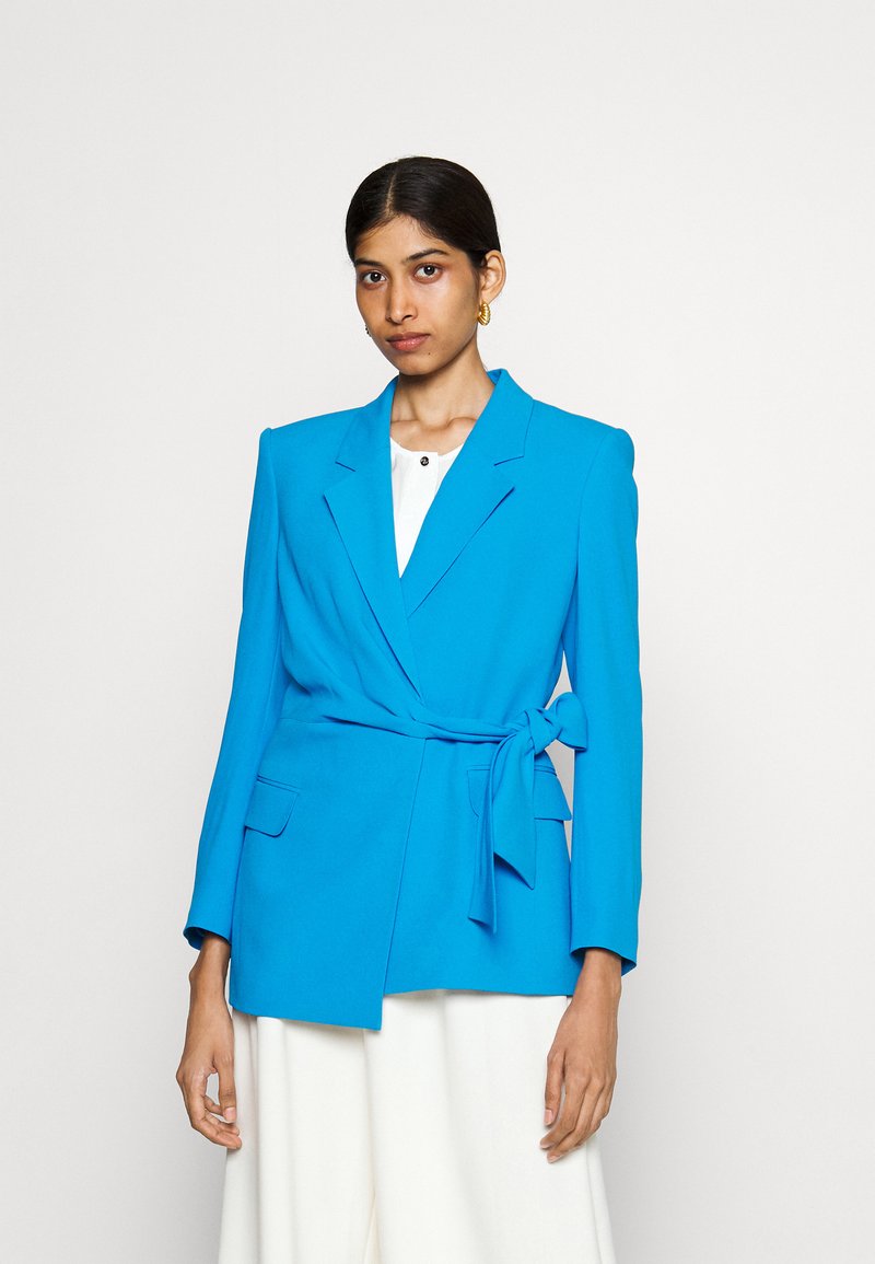BOSS REGULAR-FIT LONG-LENGTH BLAZER WITH BELTED WAIST - Blazer - bright ...