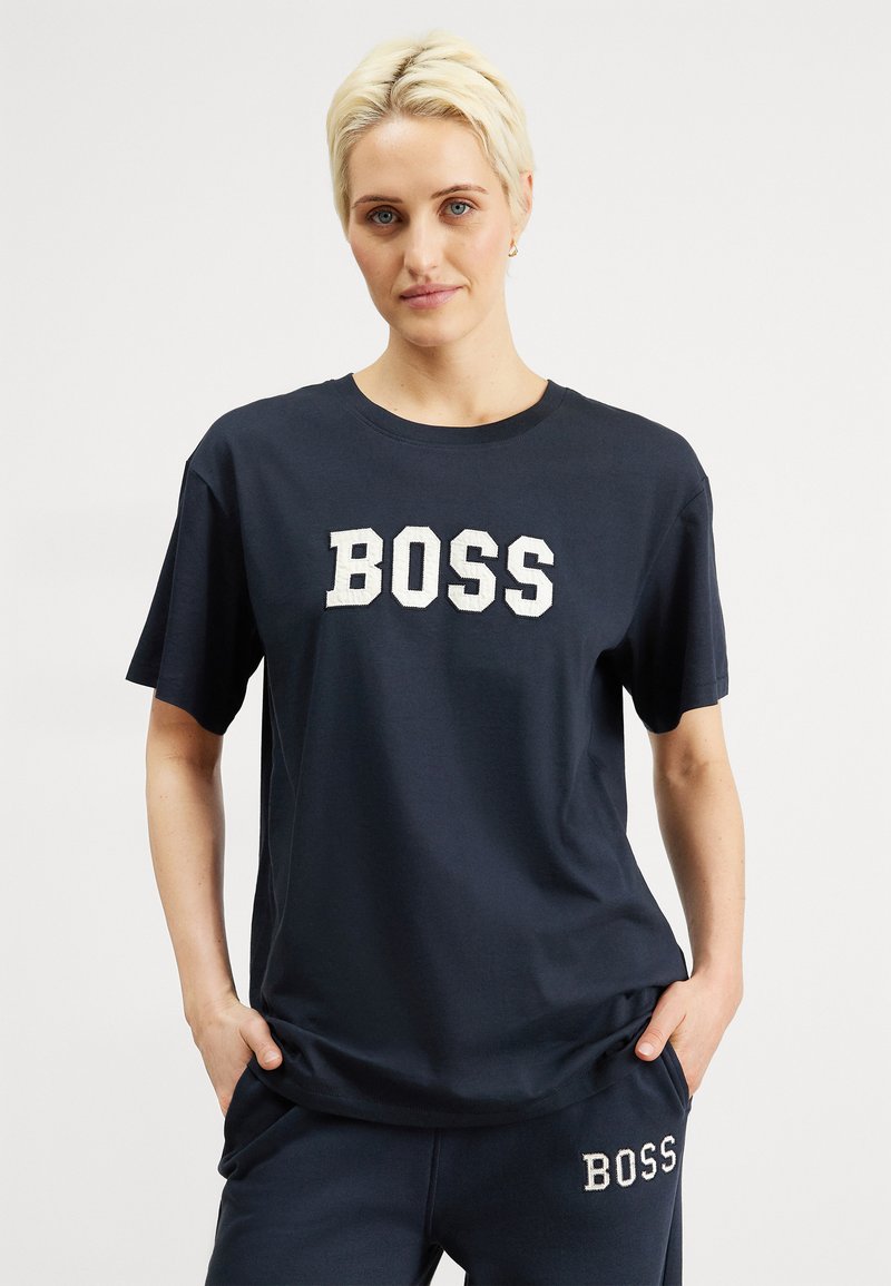 BOSS EMIL - T-Shirt print - dark blue/dunkelblau - Zalando.de