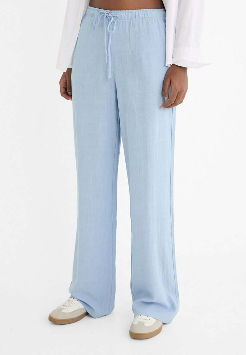 Stradivarius LONG FLOWING RUSTIC - Housut - blue/sininen - Zalando.fi