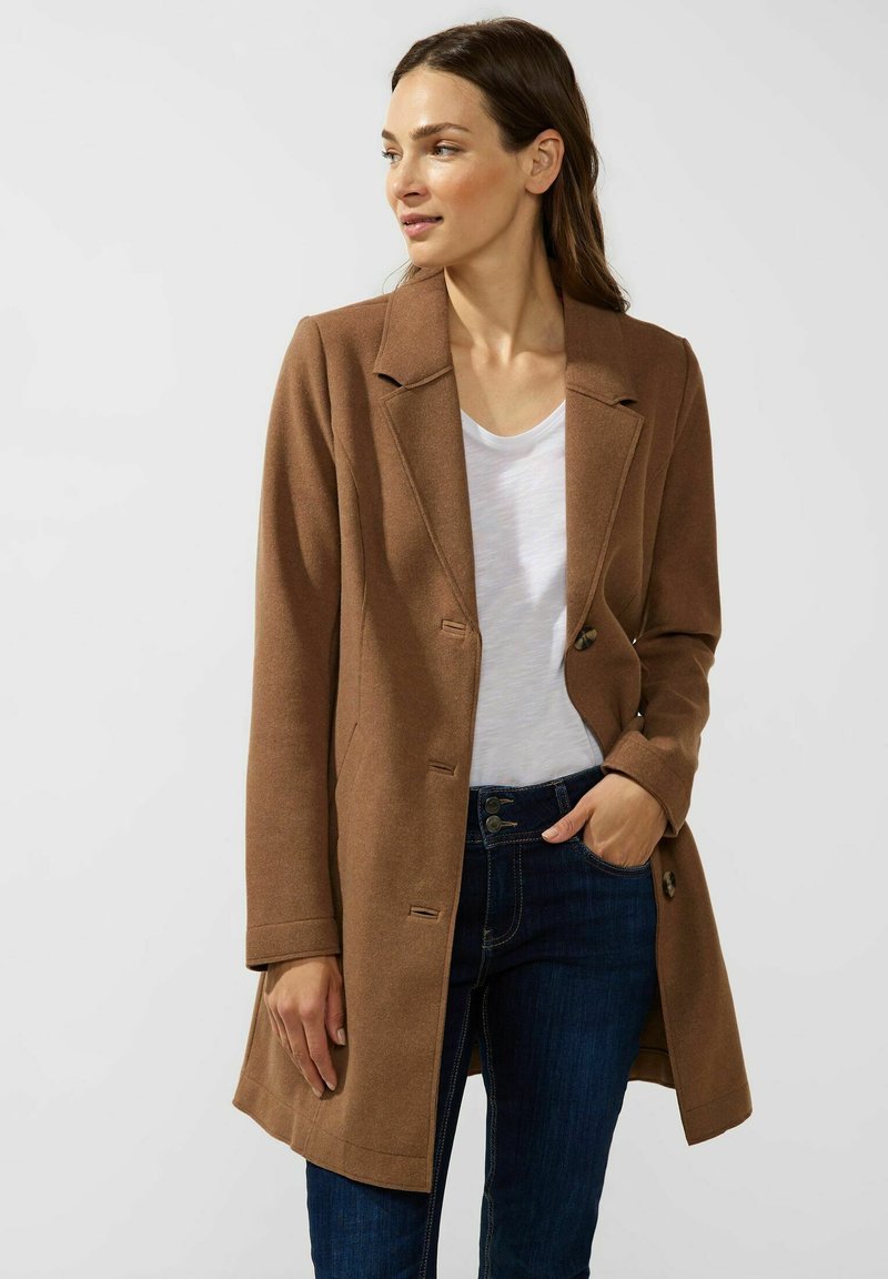 Street One COSY - Kurzmantel - braun/braun meliert - Zalando.ch