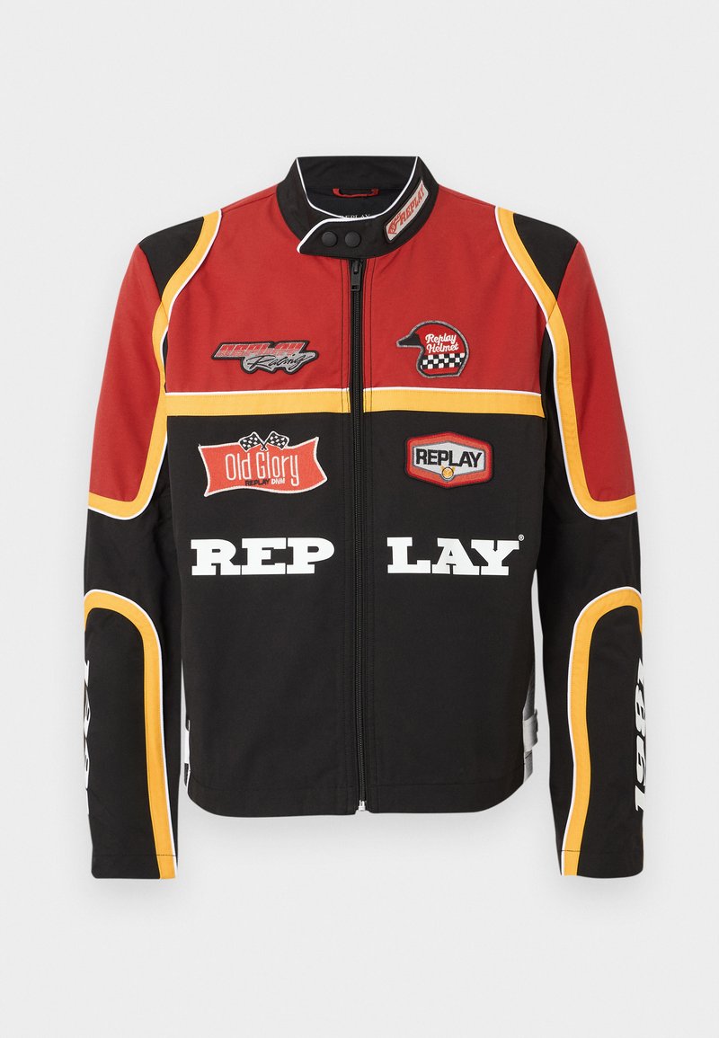 Replay RACING JACKET UNISEX - Veste légère - black/red/yellow/white ...