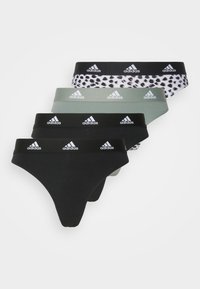 adidas Sportswear THONG 4 PACK - String - black/green/white/zwart ...
