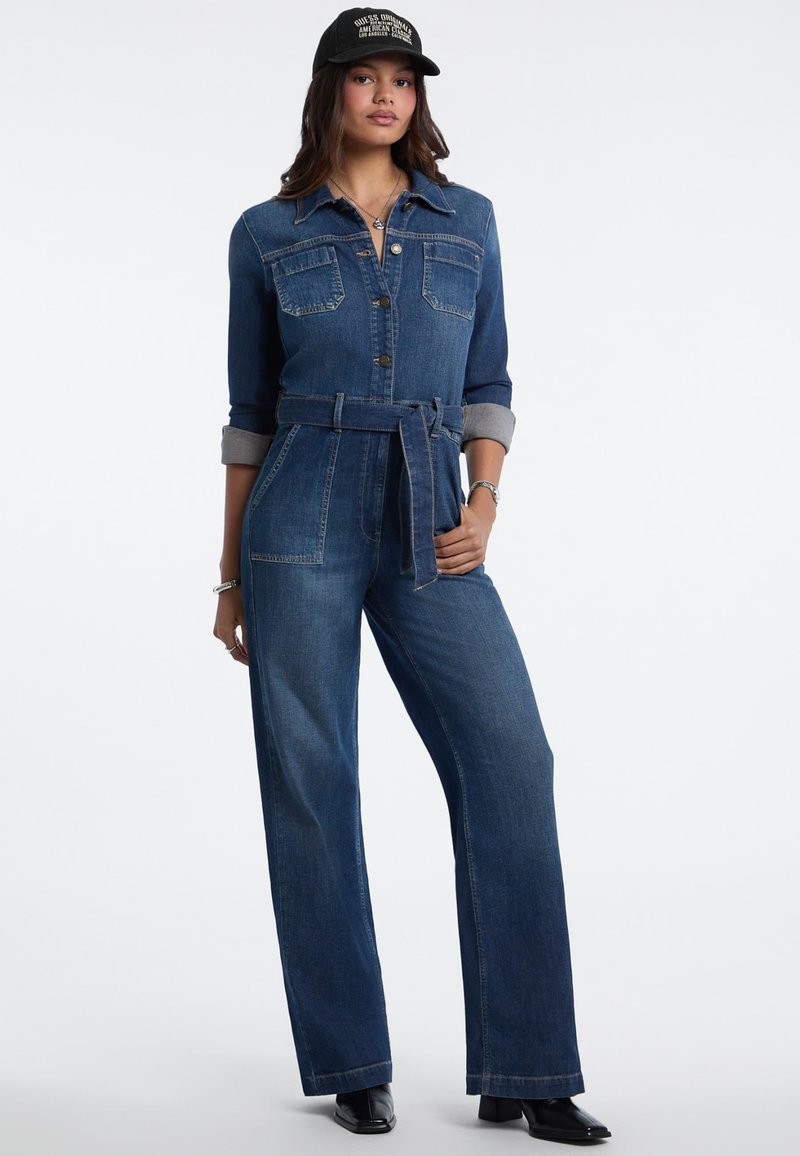 Guess Jeans WIDE LEG - Tuta jumpsuit - dunkelblau/blu scuro - Zalando.it