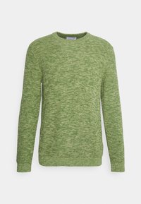 Selected Homme SLHVINCE LS BUBBLE CREW NECK W NOOS - Pullover - marshmallow/twisted light grey ...