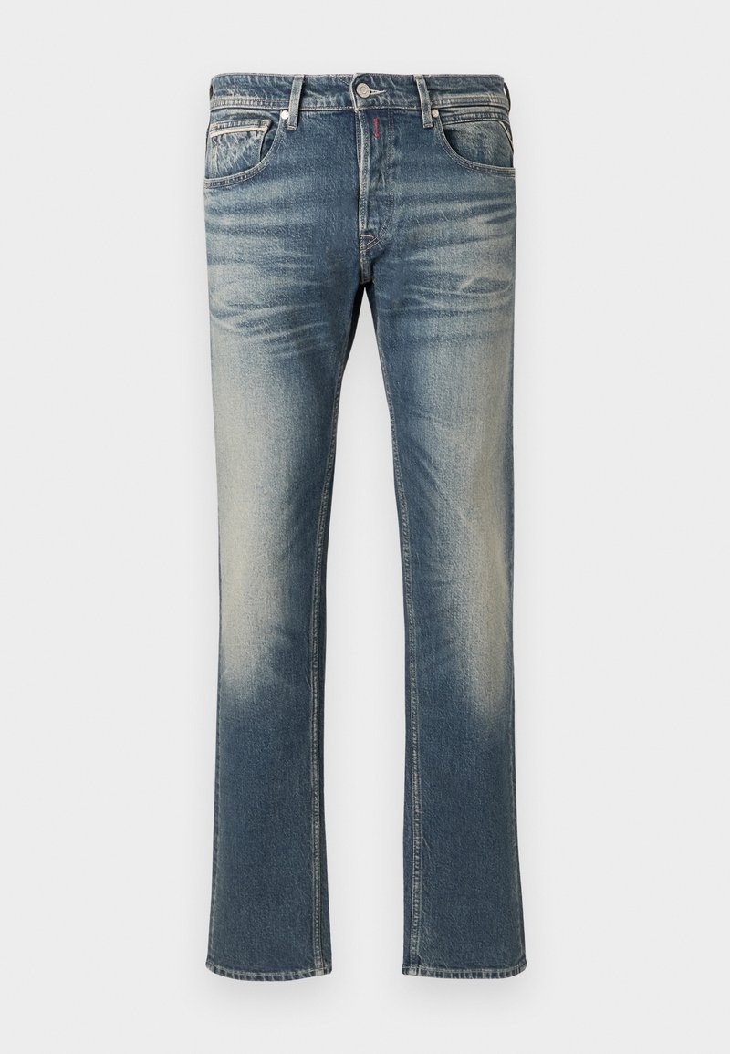 Replay GROVER STRAIGHT JEANS - Vaqueros rectos - dark blue/azul oscuro ...