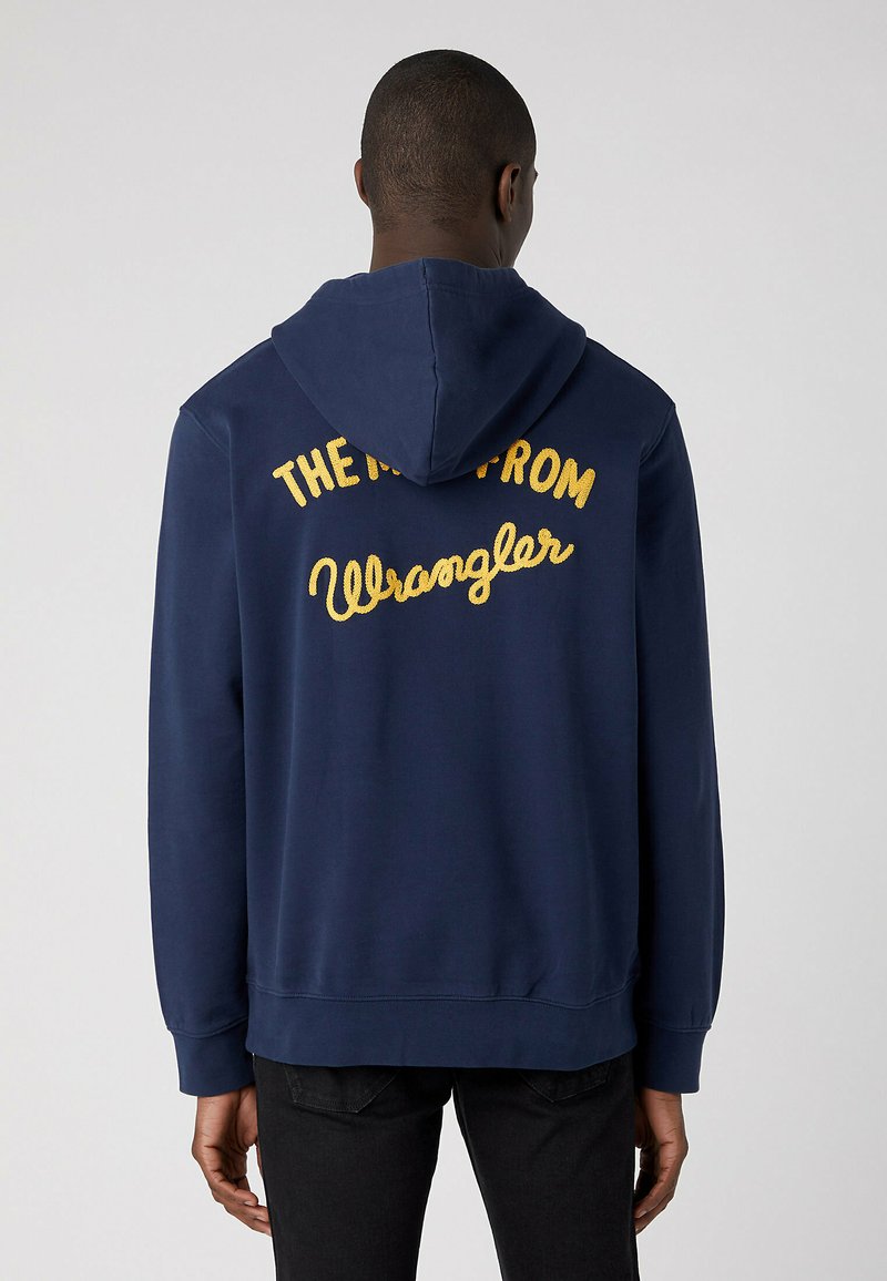 Wrangler LOGO - Jersey con capucha - navy/azul marino - Zalando.es