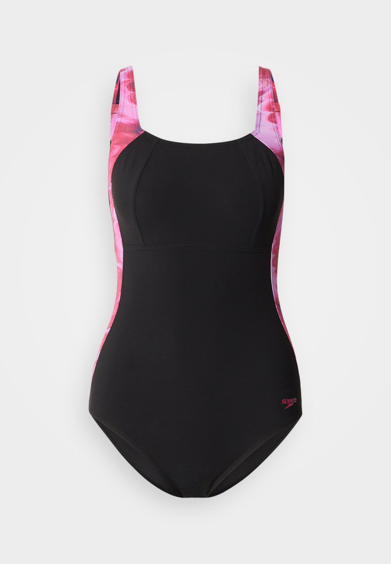 Speedo PRINT LUNA LUSTRE ONE PIECE - Badeanzug - anthracite/ruby ...