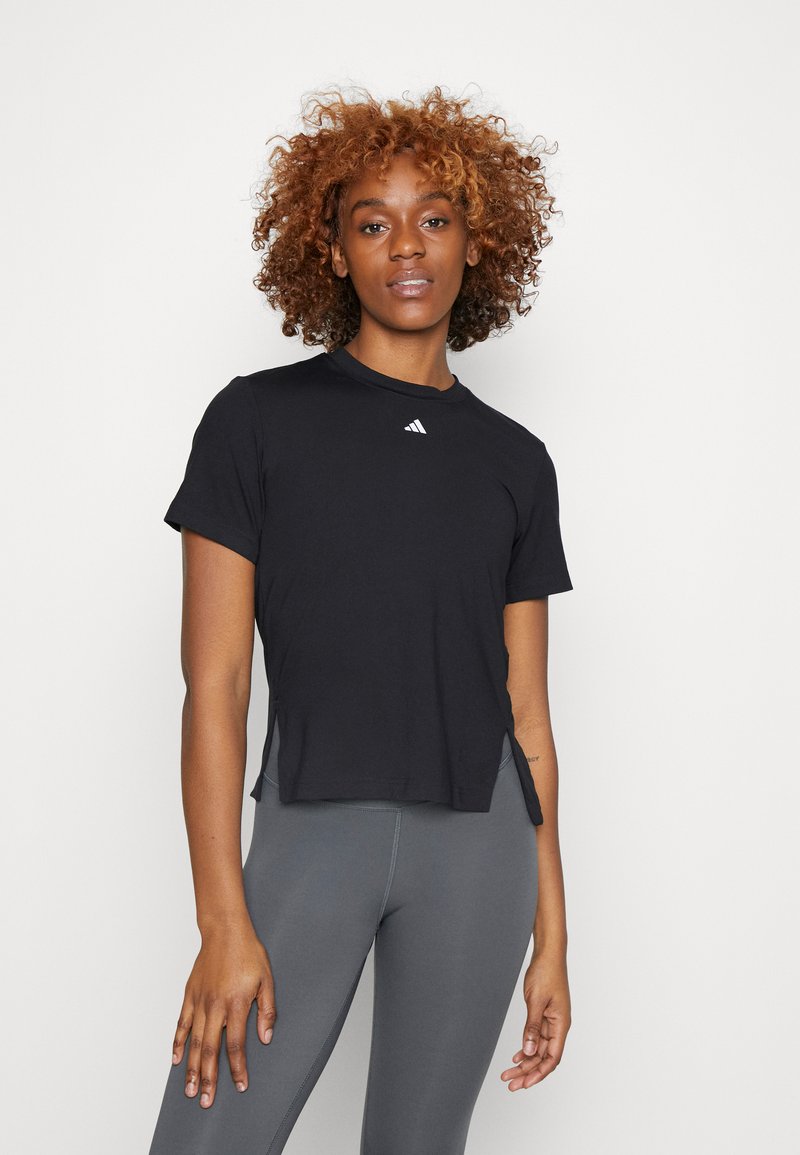 adidas Performance TEE - Sports T-shirt - black - Zalando.ie