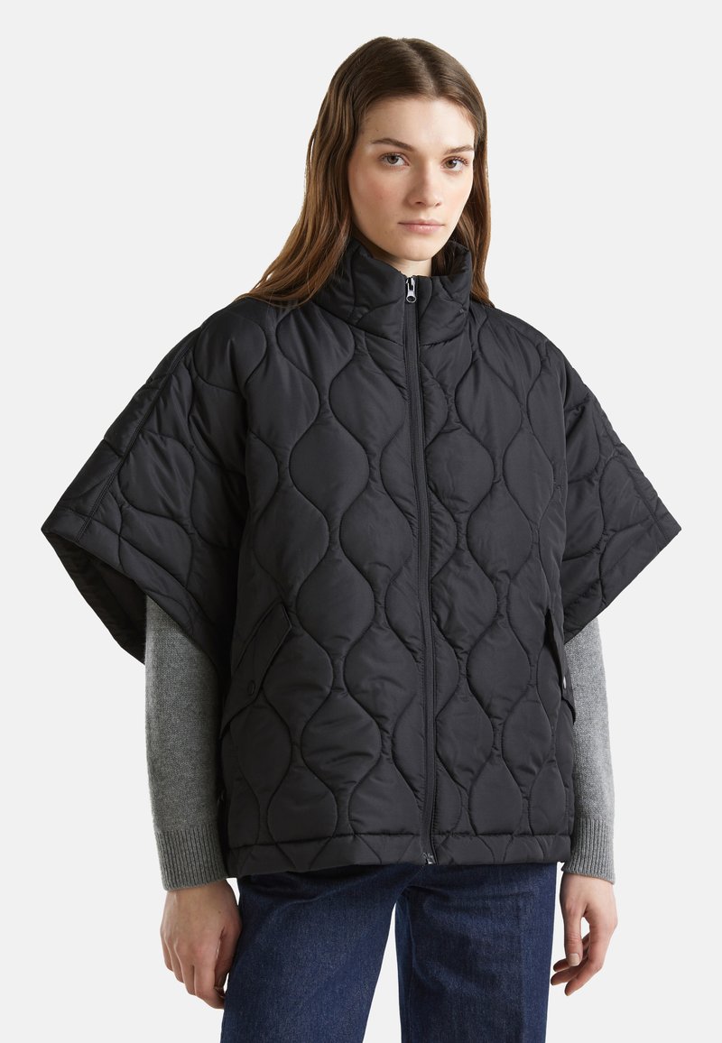 United Colors of Benetton QUILTED - Cape - black - Zalando