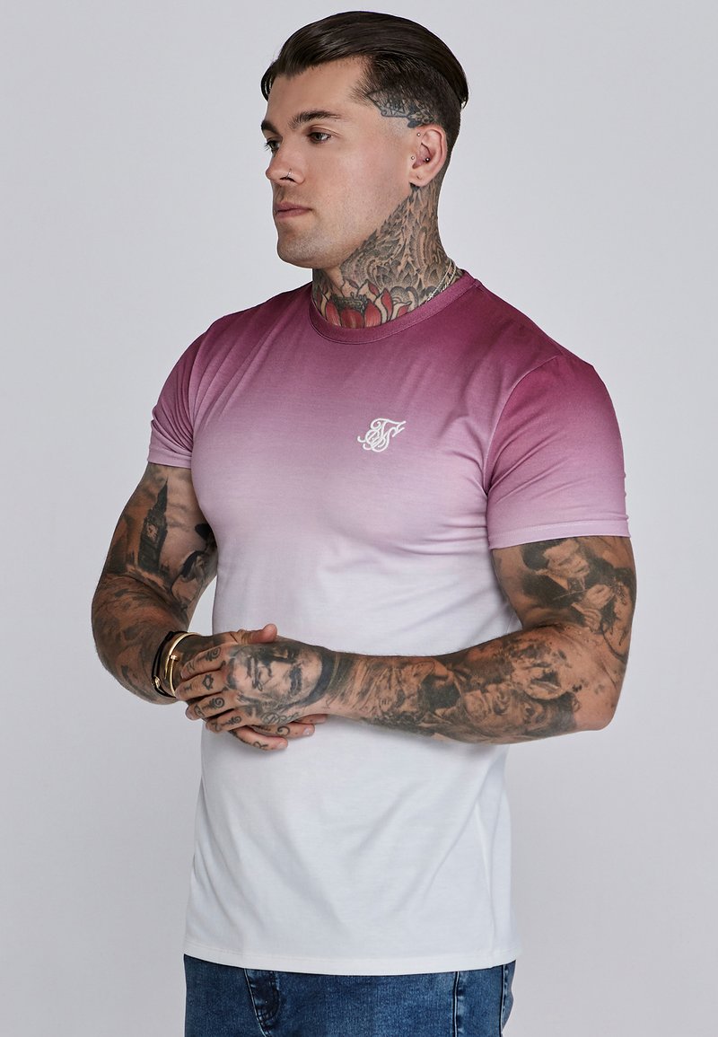 SIKSILK FADE - Print T-shirt - red,white/white - Zalando