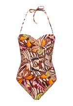 Guess ALLOVER-PRINT - Badeanzug - gemustert multicolor/schwarz - Zalando.ch