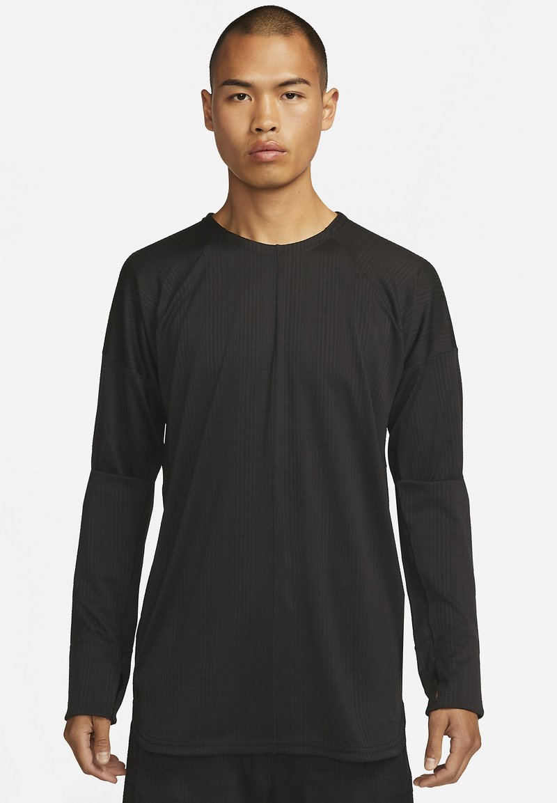 Nike Performance DRI-FIT CREW - Langarmshirt - black black/schwarz ...