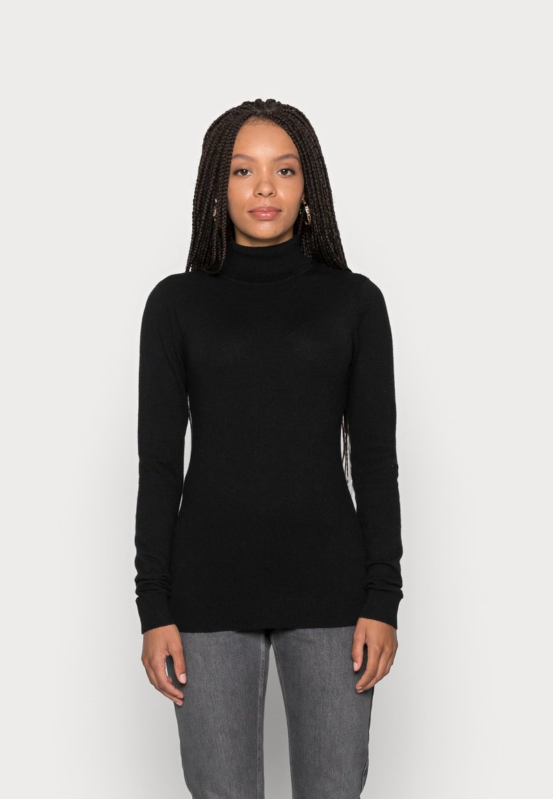 Object Petite OBJTHESS ROLLNECK - Jumper - black - Zalando.co.uk