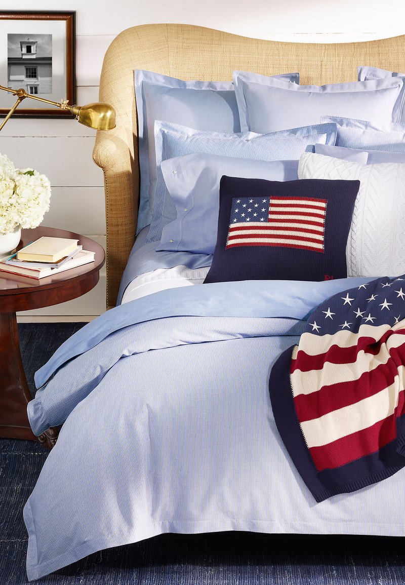 Ralph Lauren RL FLAG COTTON THROW BLANKET - Cuvertură - navy/negru ...