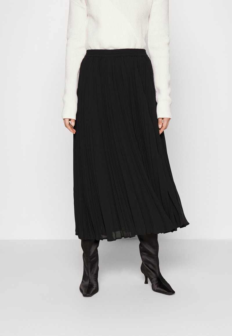 MICHAEL Michael Kors MIDI PLEAT SKRT - Faltenrock - black/schwarz ...