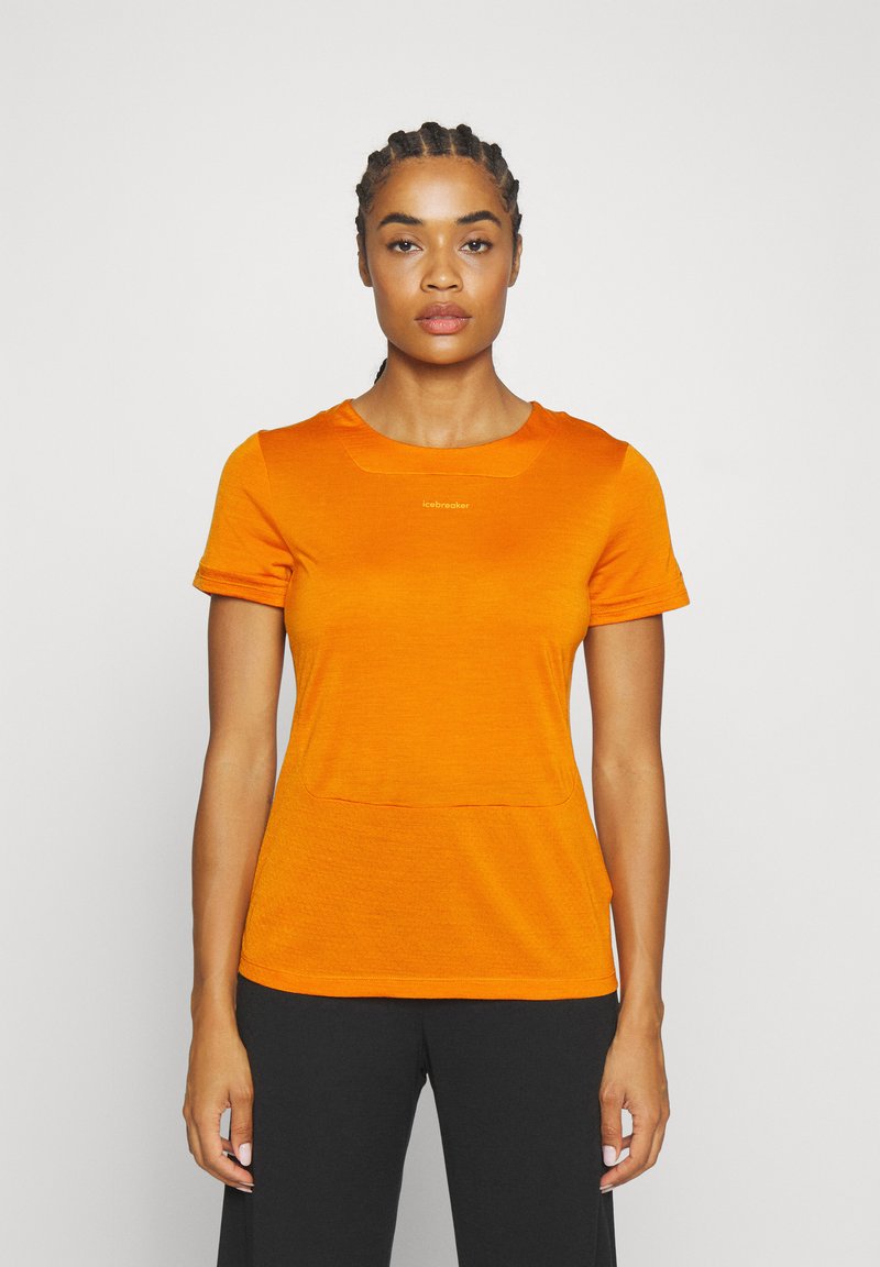 icebreaker MERINO ZONEKNIT - T-Shirt basic - DARK ORANGE/orange - Zalando