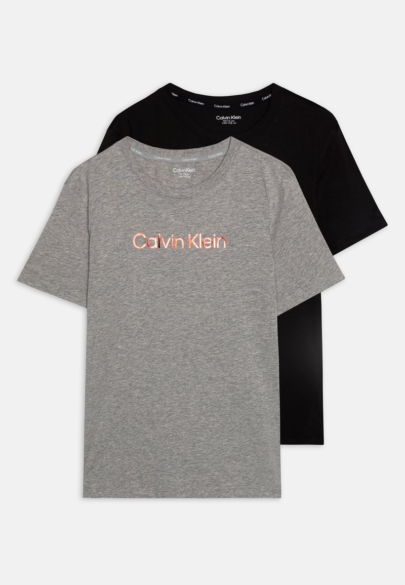 Calvin Klein Underwear TEE 2 PACK - Triko s potiskem - black/light grey ...