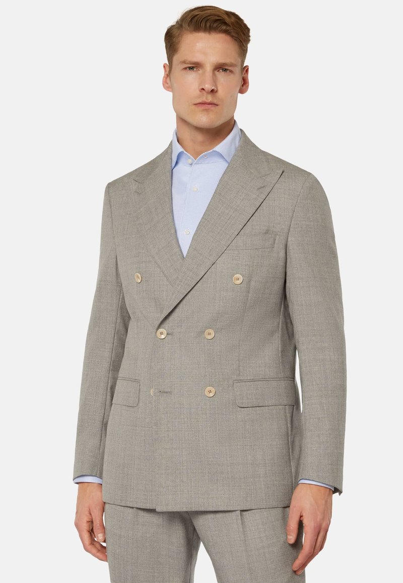 Boggi Milano DOUBLE-BREASTED - Kavaj - light grey/ljusgrå - Zalando.se