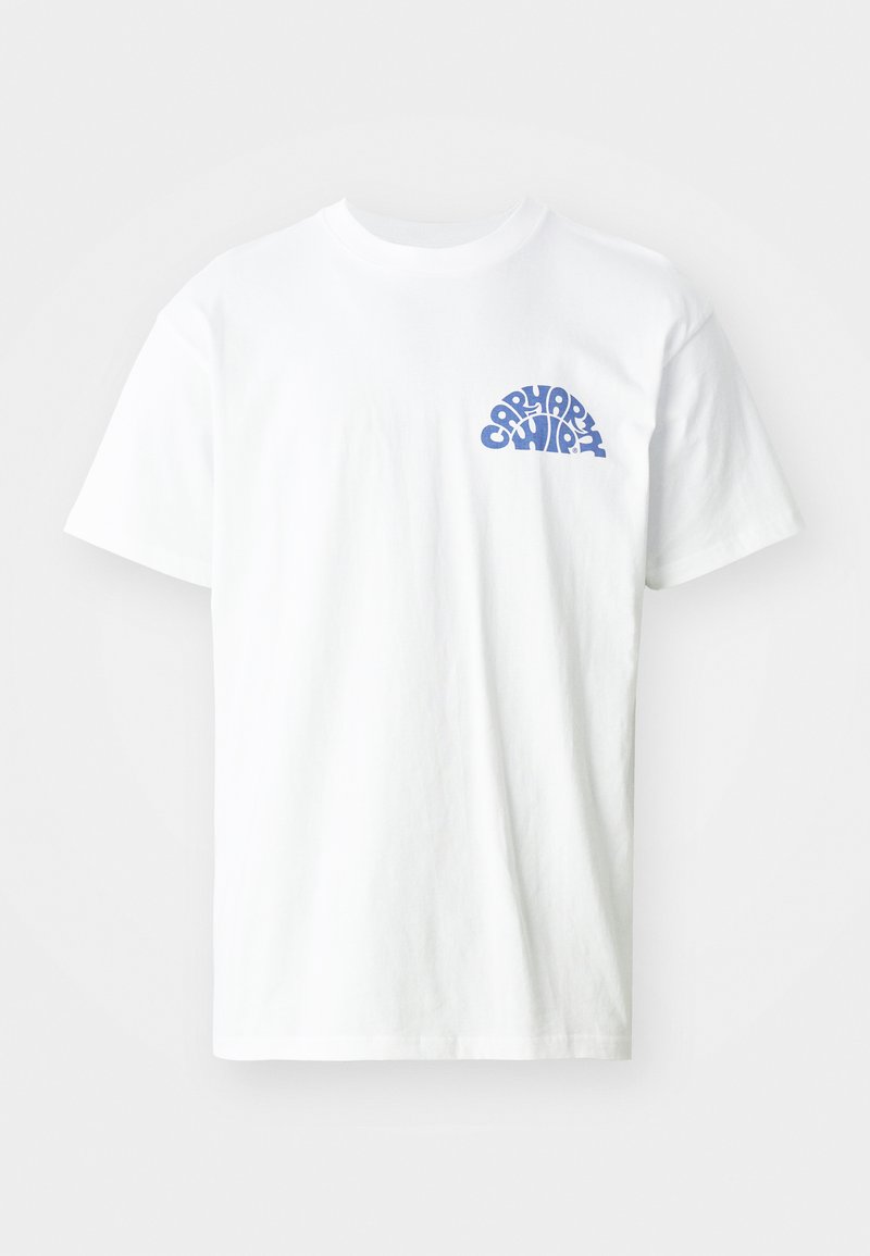Carhartt WIP JAZZY - Print T-shirt - white/blue iris/white - Zalando.co.uk