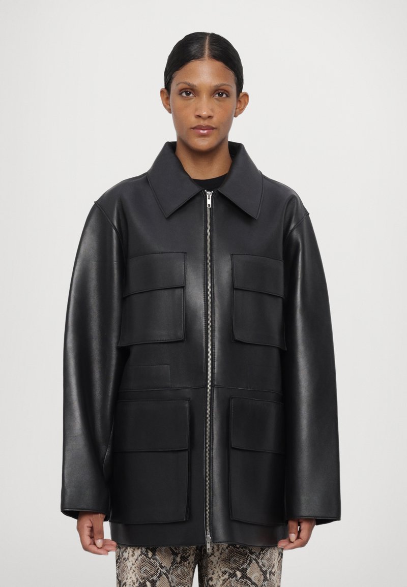 STAND STUDIO REYNA JACKET - Leather jacket - black - Zalando.ie