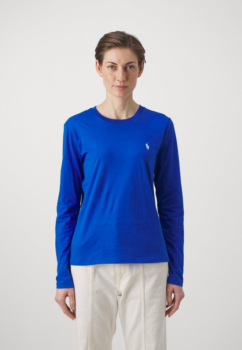 Polo Ralph Lauren LONG SLEEVE JERSEY CREWNECK TEE - Långärmad tröja - heritage blue/blå - Zalando.se