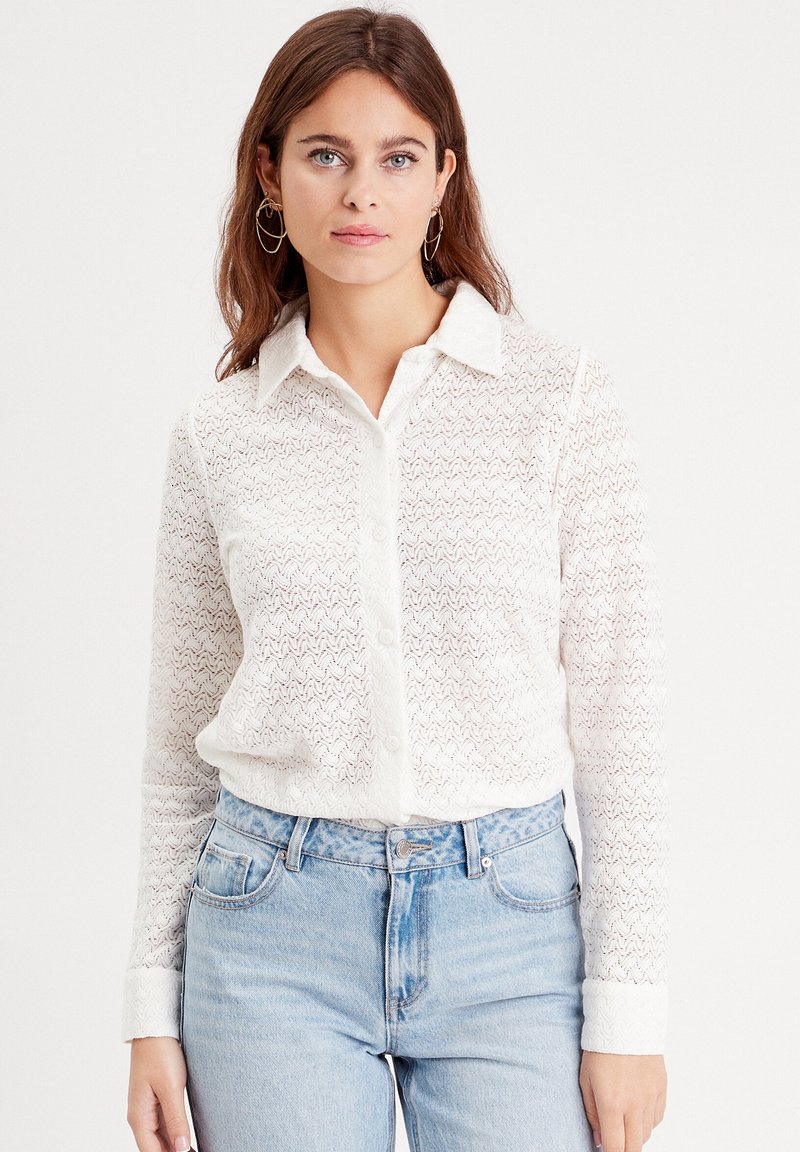 Cache Cache MIT LANGEN ÄRMELN - Camisa - ecru/crema - Zalando.es