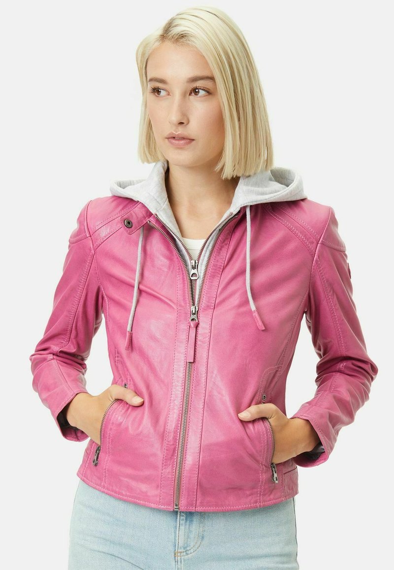 Gipsy by Mauritius GWAPRIL - Leren jas - pink/donkerroze - Zalando.be