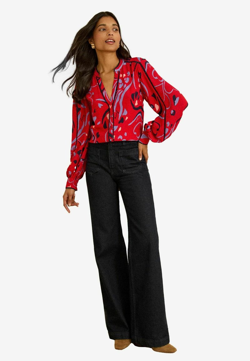 Love & Roses REGULAR FIT - LONG SLEEVE - Bluse - red print/rød - Zalando.dk