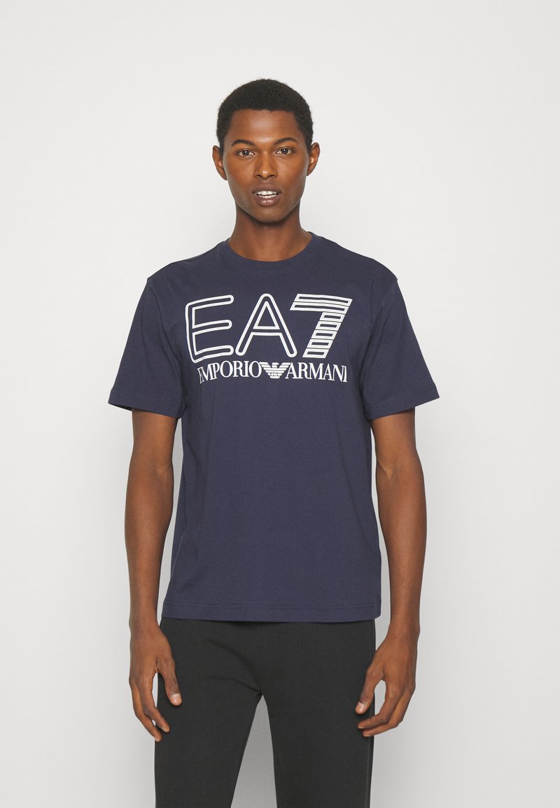Ea7 Emporio Armani T Shirts Print Blu Navy Mørkeblå Zalando Dk
