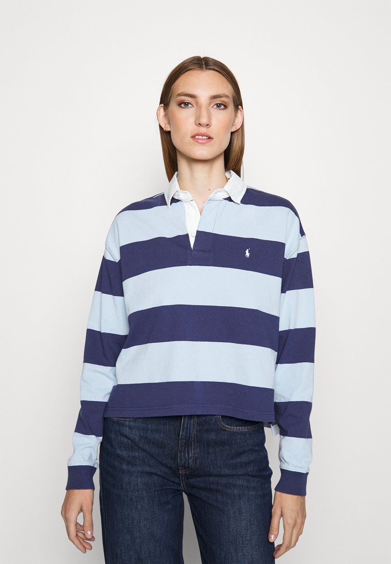 Polo Ralph Lauren LONG SLEEVE RUGBY - Bluză polo - light navy/elite ...