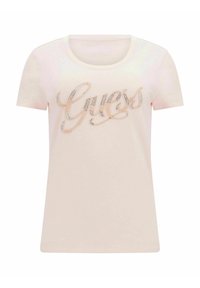 Guess SCRIPT TEE SLIM FIT - T-Shirt print - pink - Zalando.de