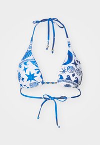 Seafolly CORFU REVERSIBLE LONGLINE SLIDE TRI - Bikini-Top - azure/royal ...