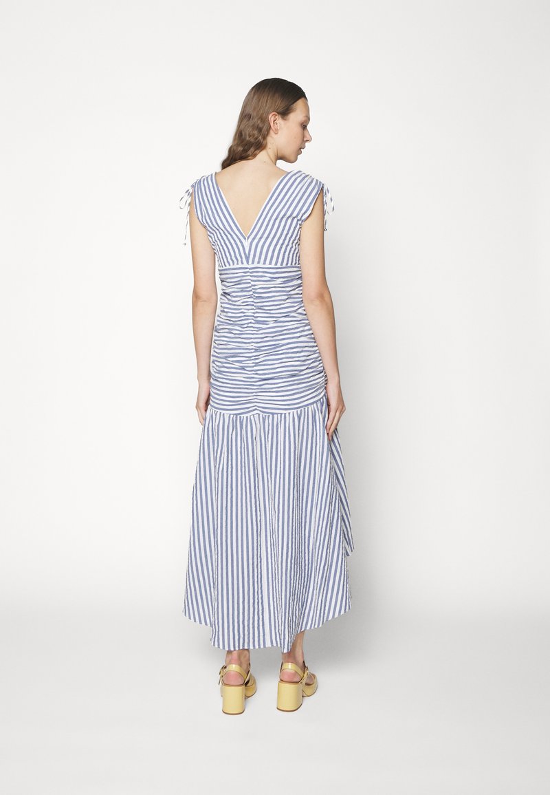 Veronica Beard PERRIN DRESS - Maxi-jurk - washed blue/white/blauw ...