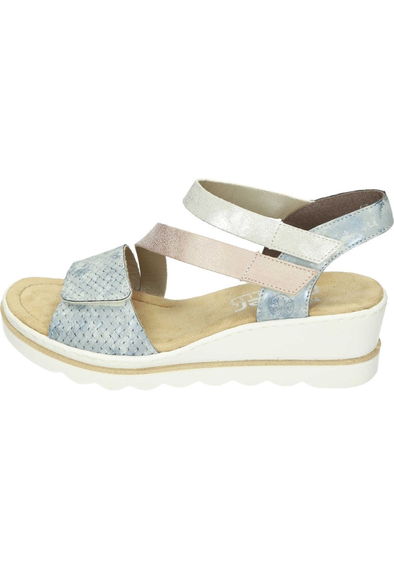 Rieker Wedge sandals - heaven rose fog silver/blue - Zalando.ie