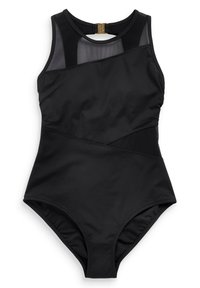 Next HIGH NECK MESH TUMMY CONTROL SWIMSUIT - Badpak - black/zwart ...