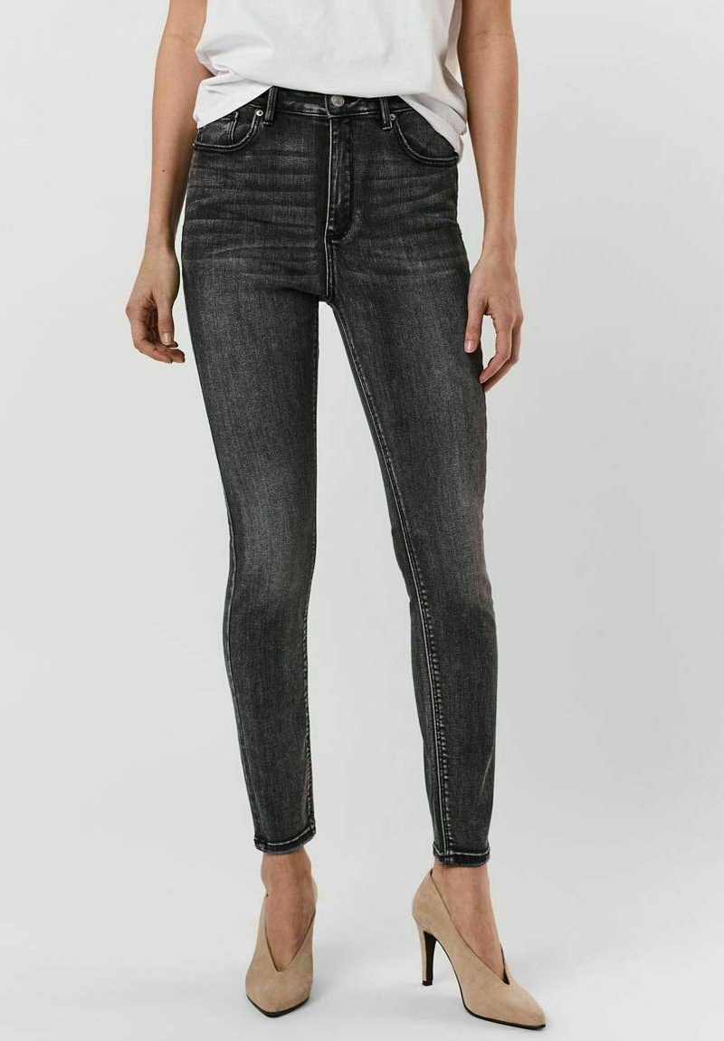 Vero Moda VMSOPHIA HIGH WAIST - Jeans Skinny Fit - medium grey denim ...
